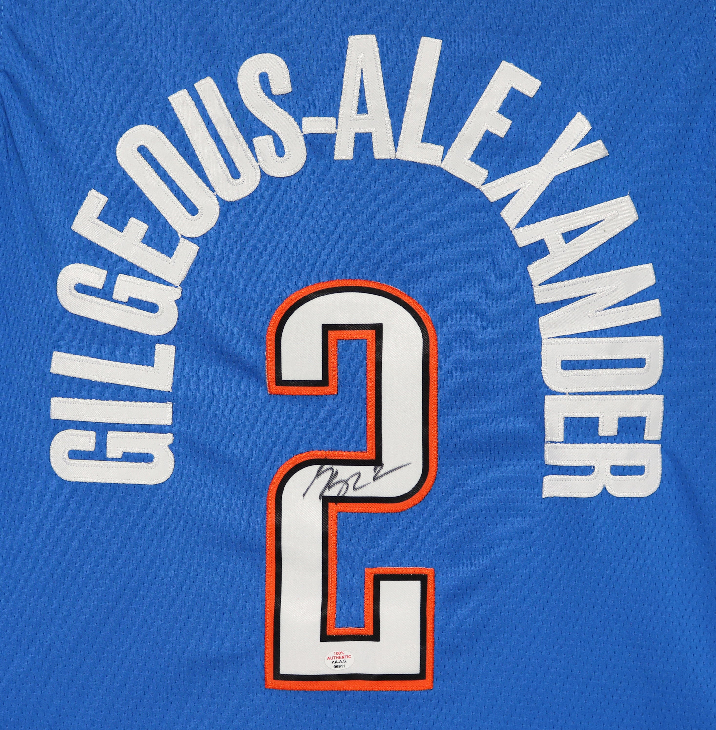 Shai Gilgeous-Alexander Oklahoma City Thunder Autographed Blue Jersey ...