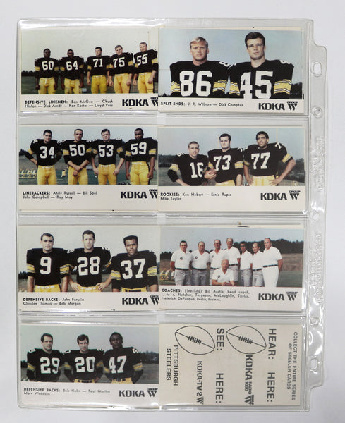 1968 KDKA Pittsburgh Steelers Team Complete Set - 15 Cards – Sports ...