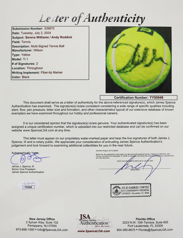 Tennis Balls – Sports-Autographs.com