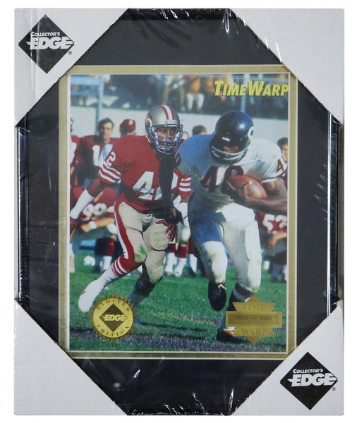 1995 Collector's Edge Time Warp Framed Jumbo Gale Sayers Ronnie Lott ...